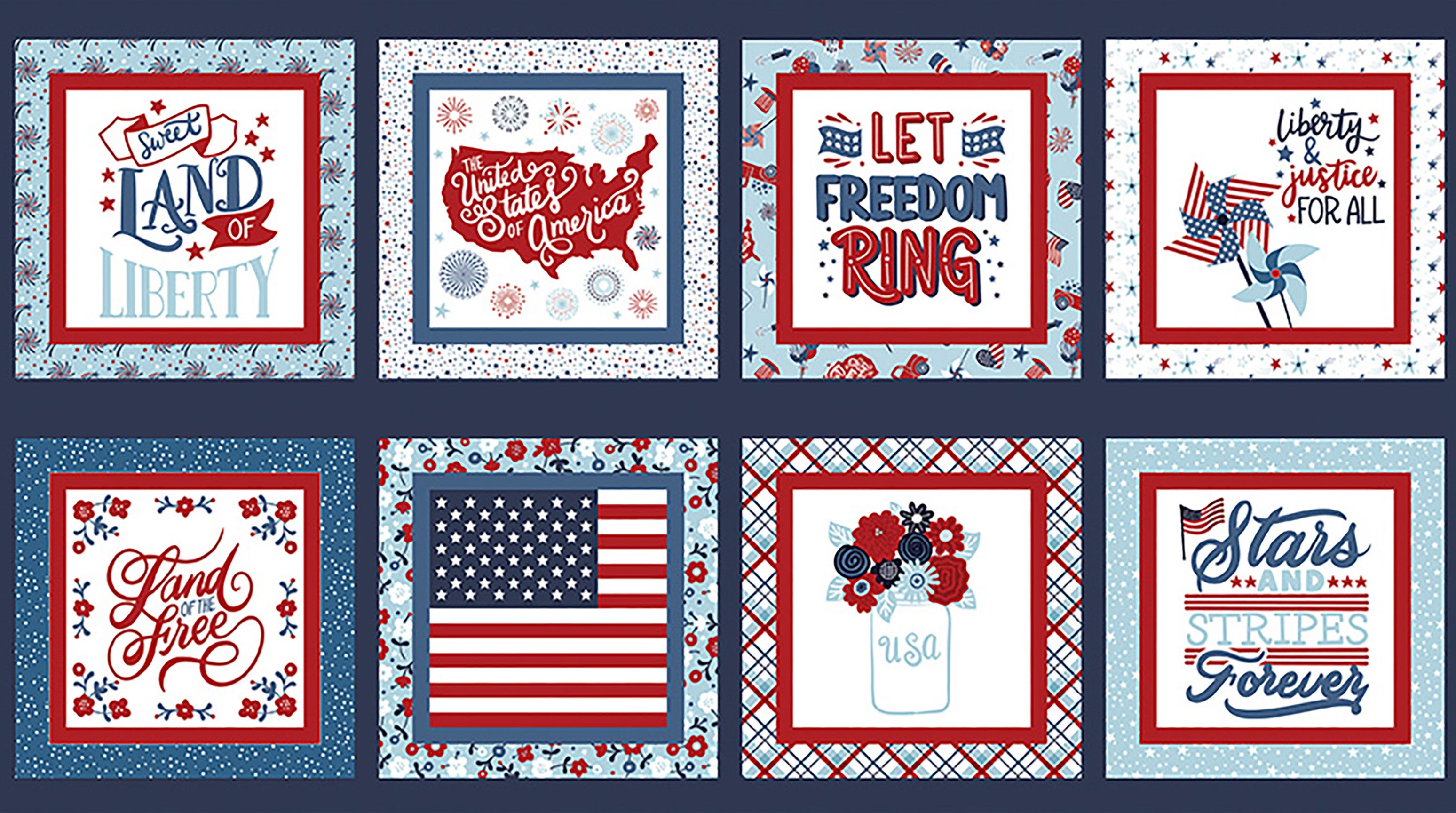Stars & Stripes Forever Panel by Riley Blake Designs | Material ...