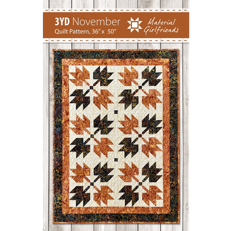 3YD November Quilt Pattern | Material Girlfriends Patterns