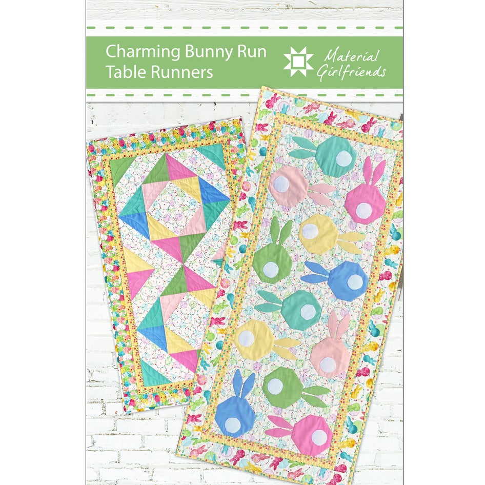 Charming Bunny Run Table Runners Pattern | Material Girlfriends Patterns